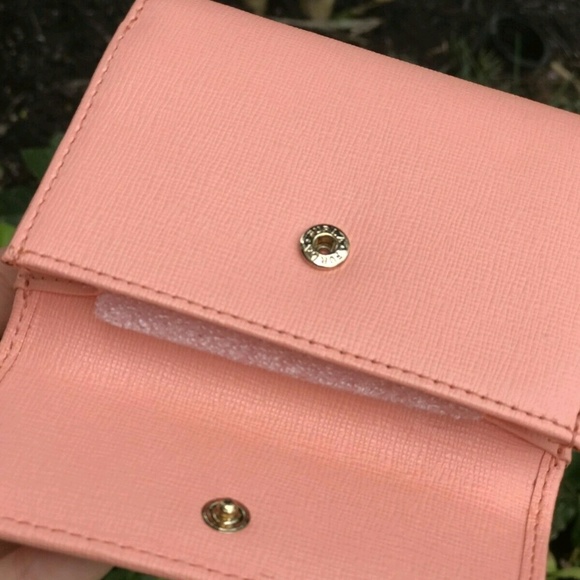 Furla | Bags | Furla Small Leather Tri Fold Id Snap Wallet Pesca | Poshmark